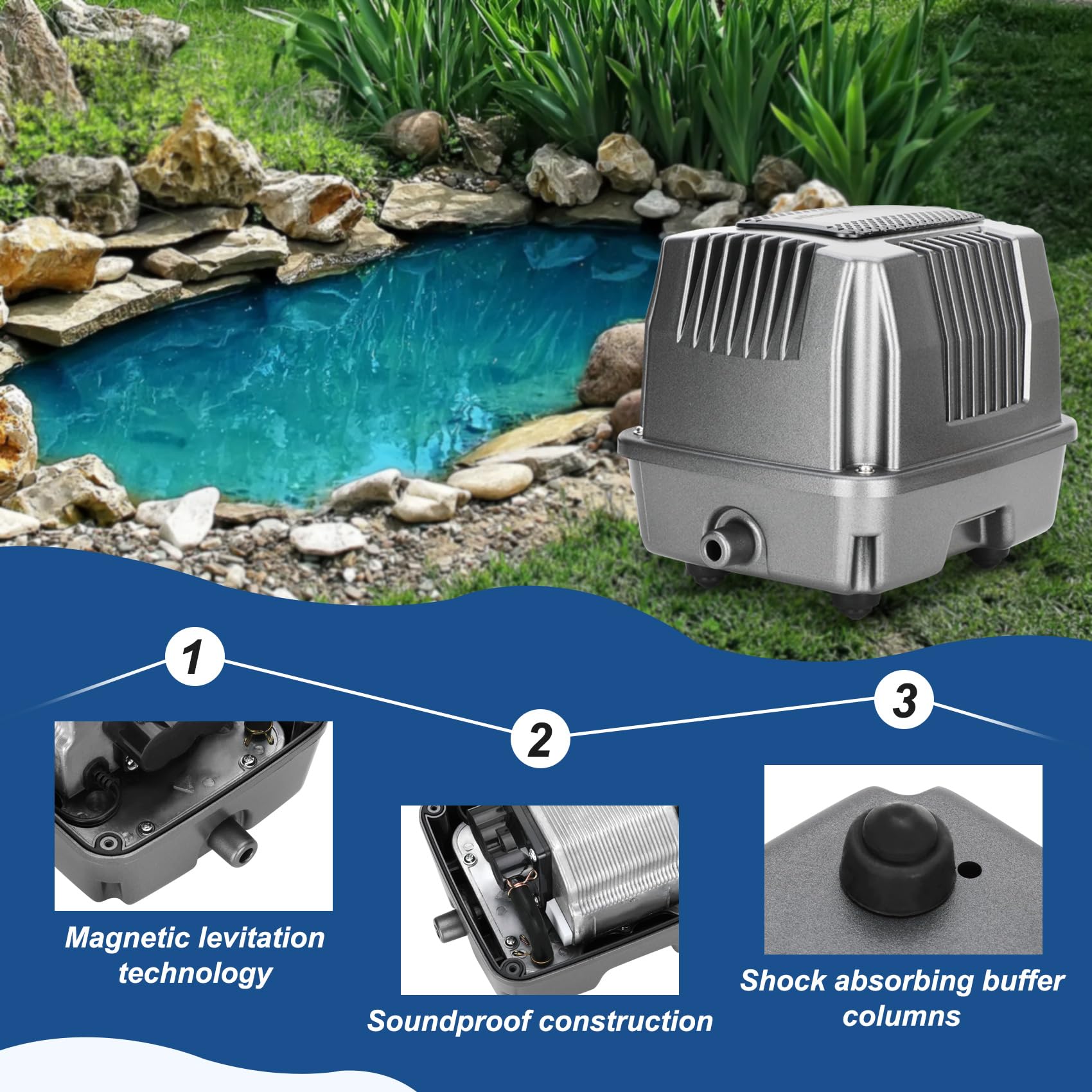 Mua Pond Aerator|Septic Tank Air Pump| Premium Koi Fish Pond Aeration ...