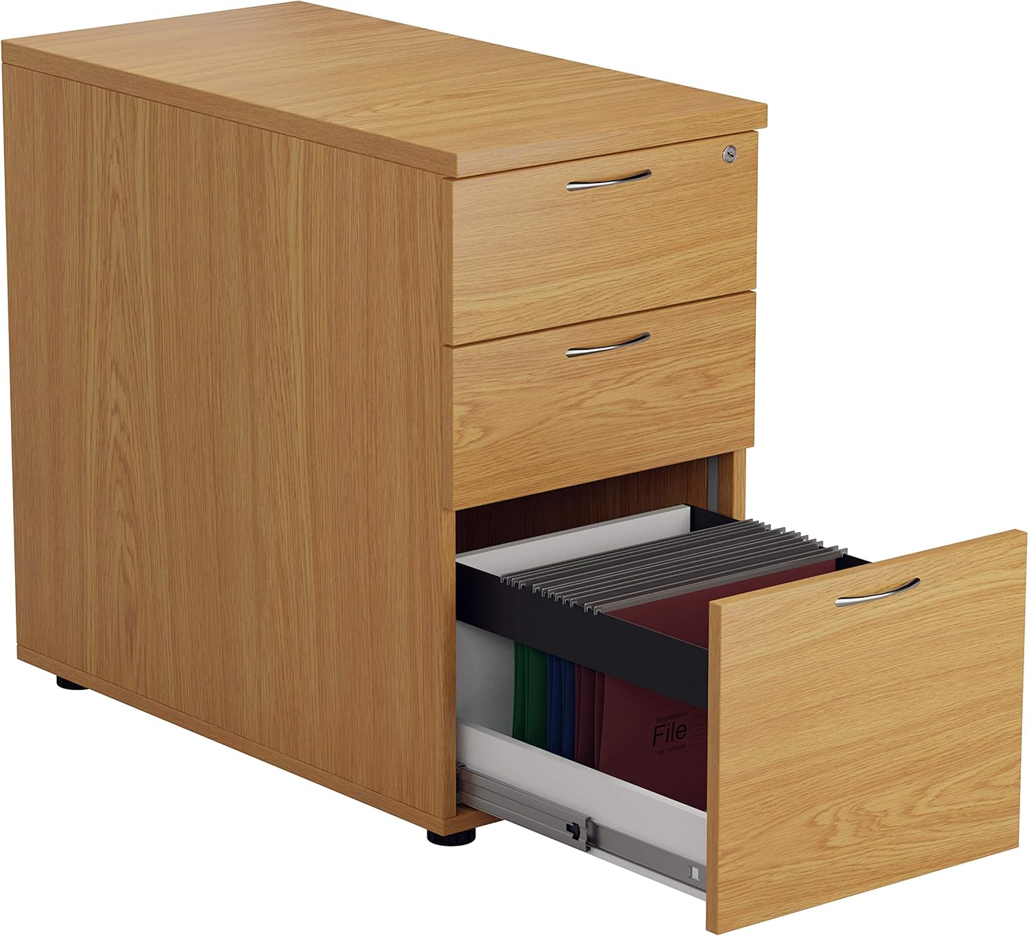 Office Hippo Heavy Duty 3 Drawer Desk High Pedestal, Pre-Assembled ...