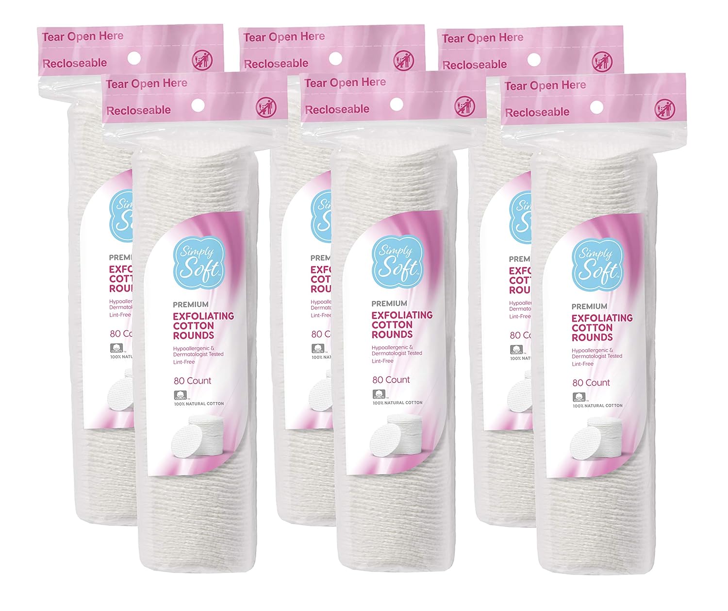 Amazon.com: Simply Soft Hypoallergenic Exfoliating Dual Textured Cotton ...