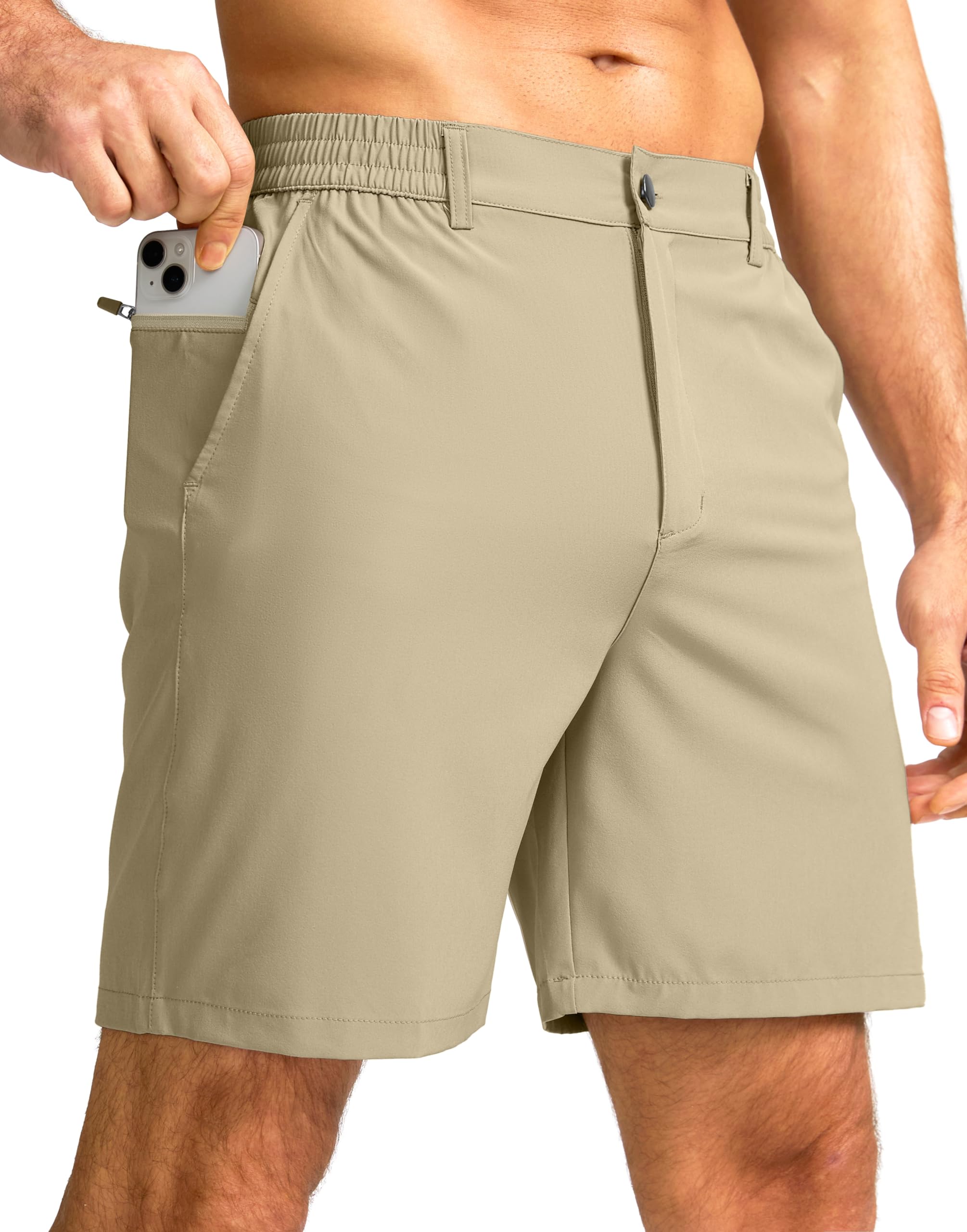 G Gradual Men's Casual Shorts 7" Lightweight Golf Shorts for Men ...