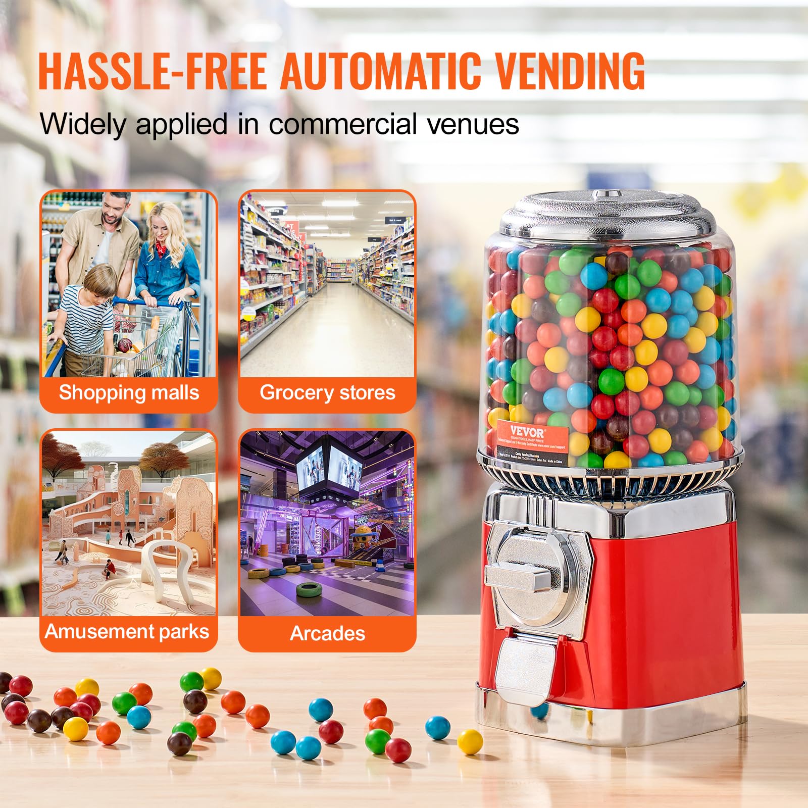 Mua VEVOR Gumball Machine for Kids, 16"H Home Candy Vending Machine, PC ...