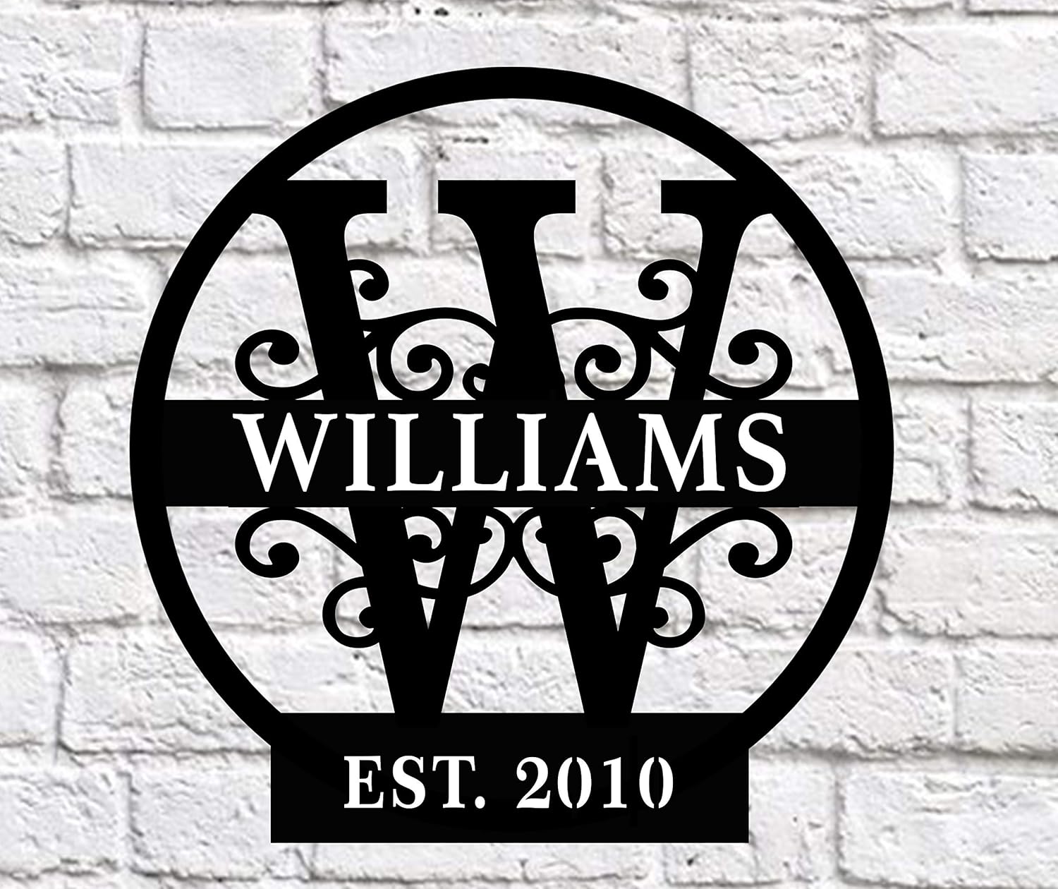 Amazon Personalized Metal Monogram EST Sign 102 Wedding Gift 
