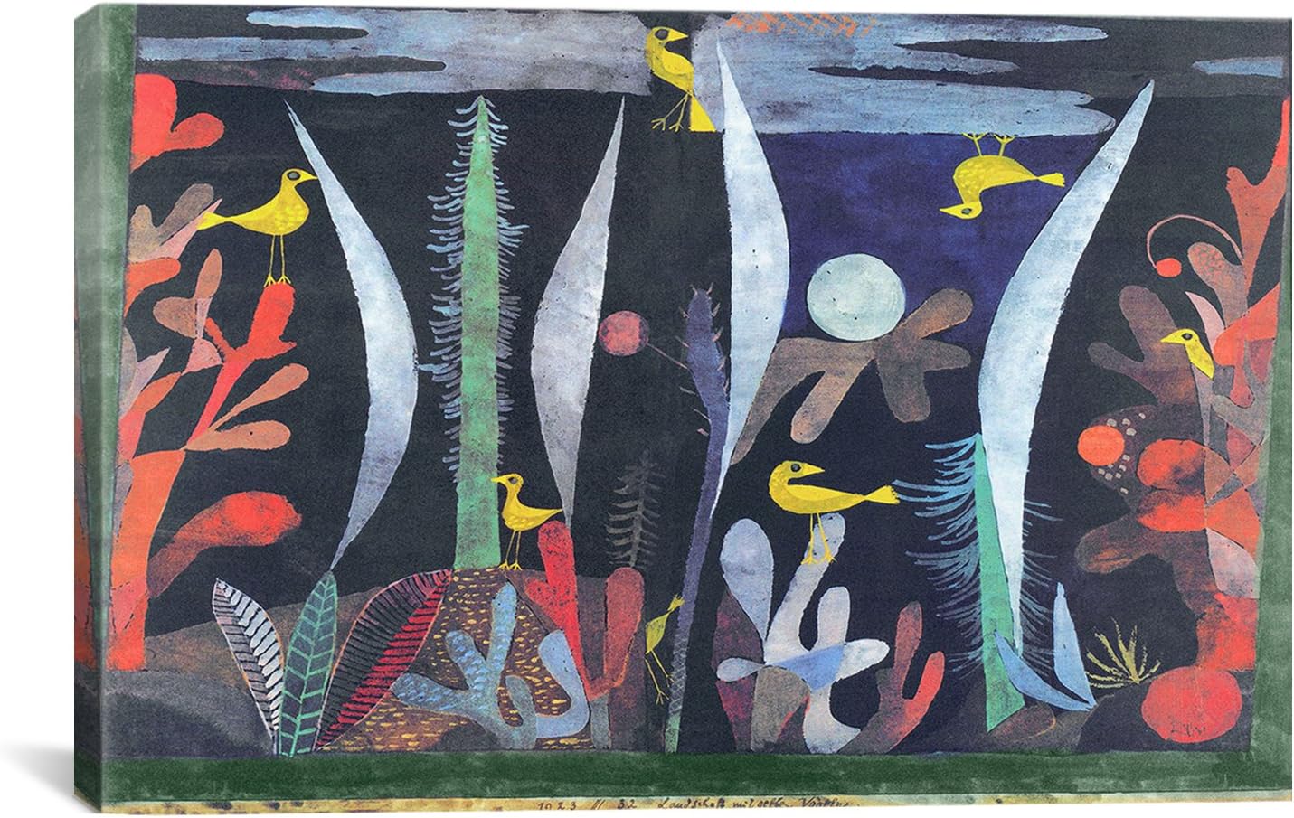 iCanvasART 1839 Landscape with Yellow Birds Canvas Print by Paul Klee ...