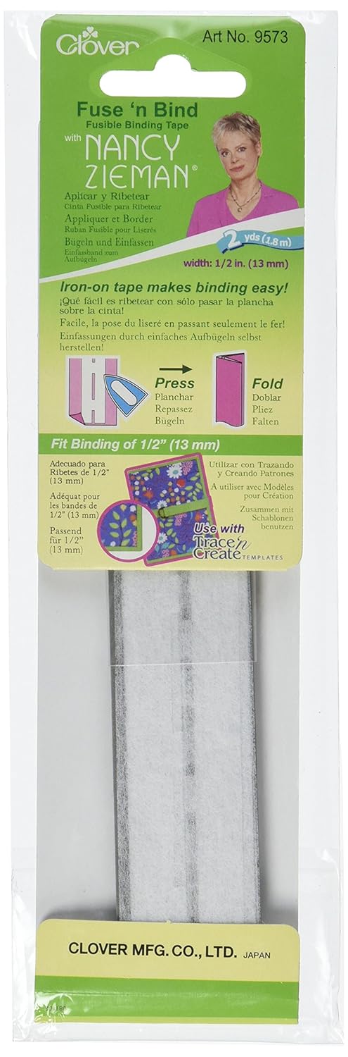 Amazon.com: Clover Fuse'N Bind Fusible Binding Tape 1/2-Inch, 2-Yard