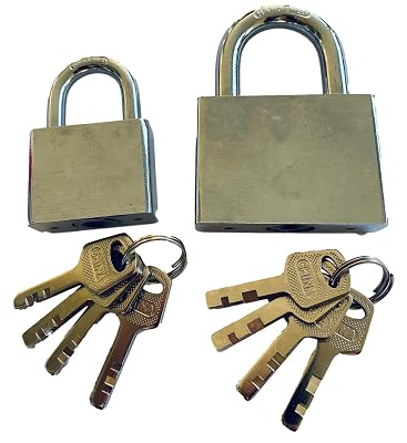 Cadenas de porte (40 mm ou 60 mm de largeur) avec 4 clés/cadenas à ...
