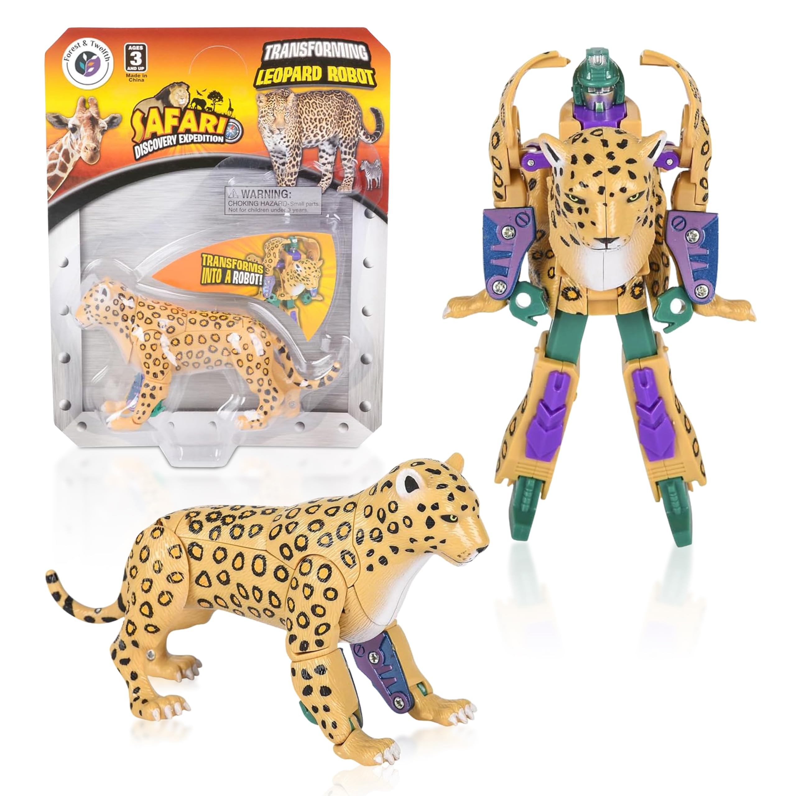 Mua 4" Leopard Jungle Animal Toy Small – Transforming Action Figure ...
