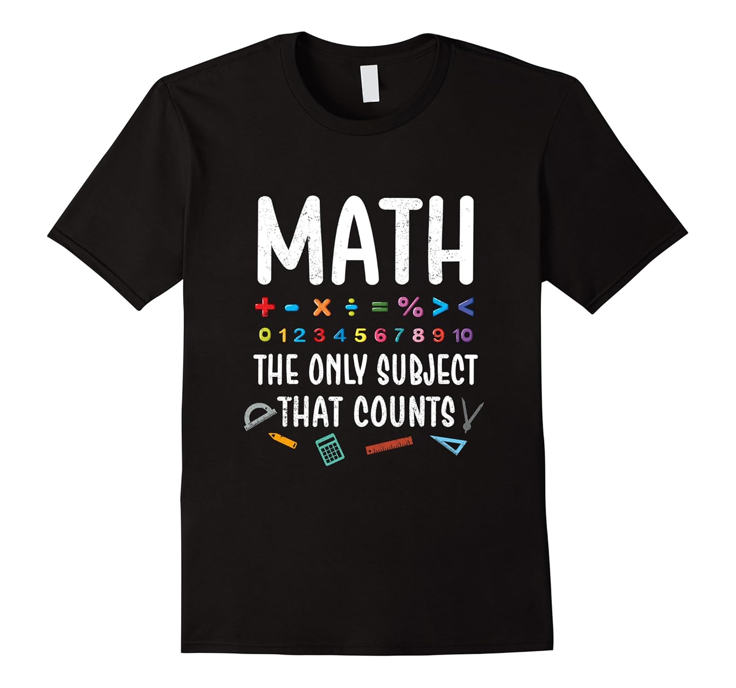 Funny Math The Only Subject That Counts T-Shirt Teacher Joke-T-Shirt ...