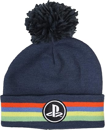 Playstation Classic Logo Boys Beanie with Pom | Official Merchandise ...