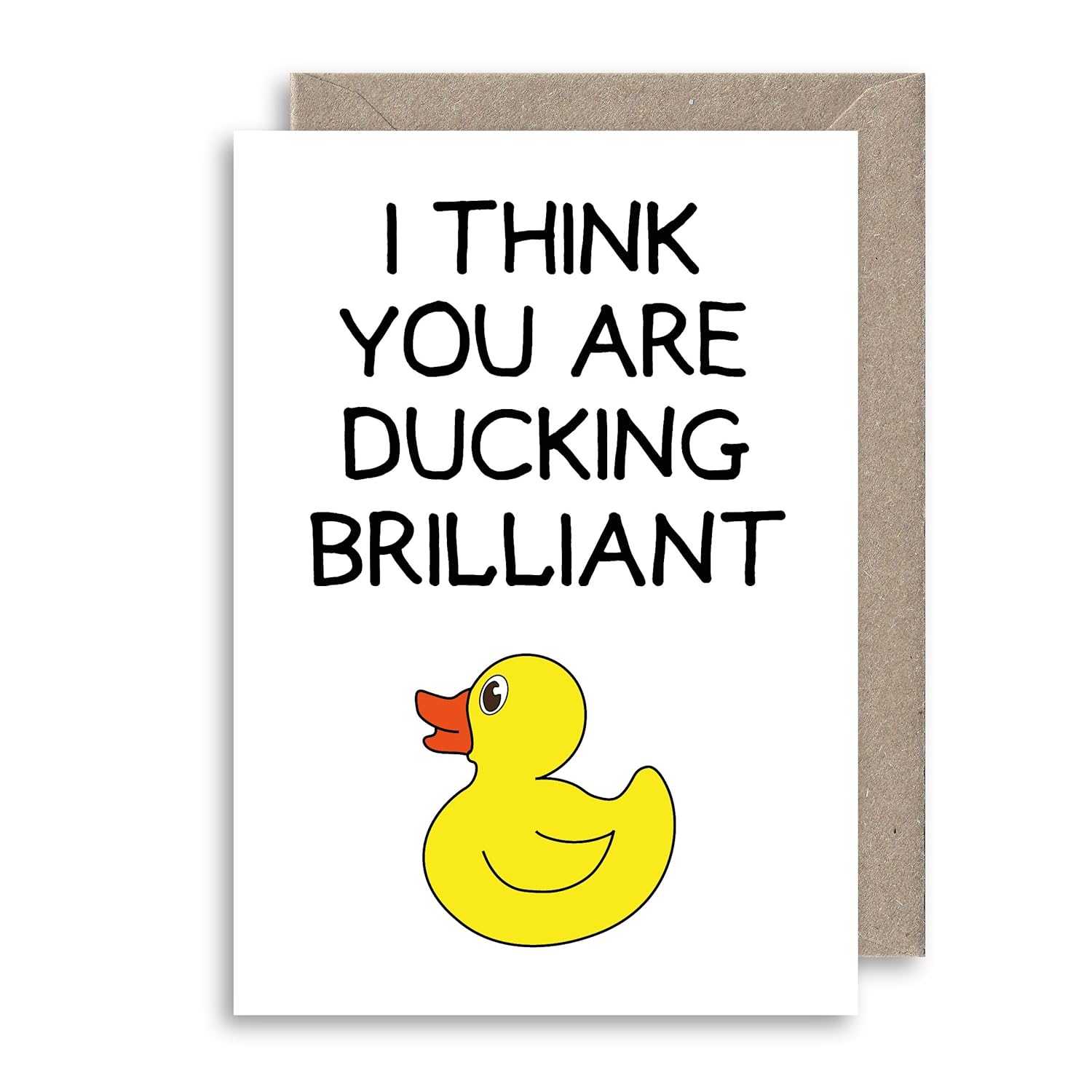Funny Yellow Rubber Duck Greeting Card - Cute Appreciation Card ...