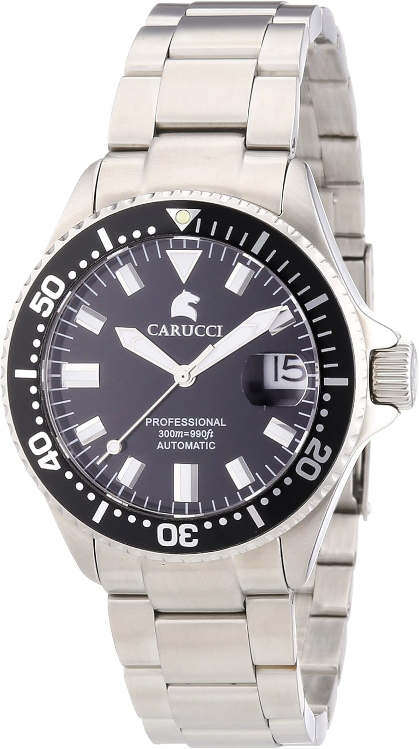 Carucci Watches Herren-Armbanduhr XL Analog Automatik Edelstahl ...