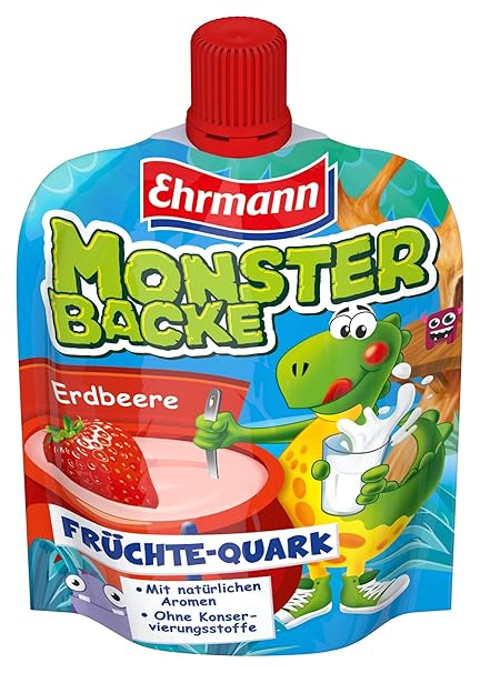 Ehrmann Monster Backe Erdbeere, 90 g: Amazon.de: Lebensmittel & Getränke