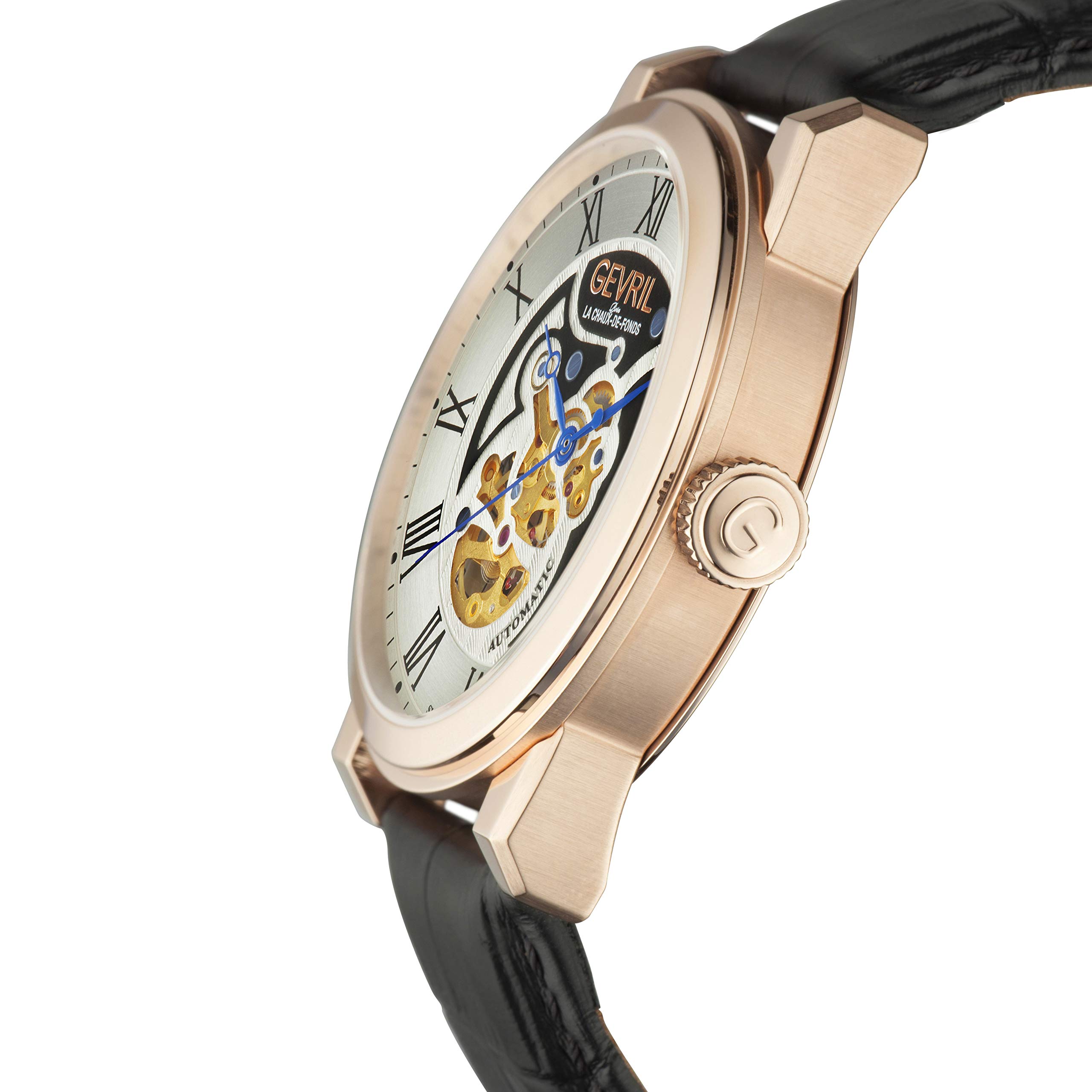 Mua Gevril Men's Vanderbilt Rose Gold Swiss-Automatic Open Balance ...