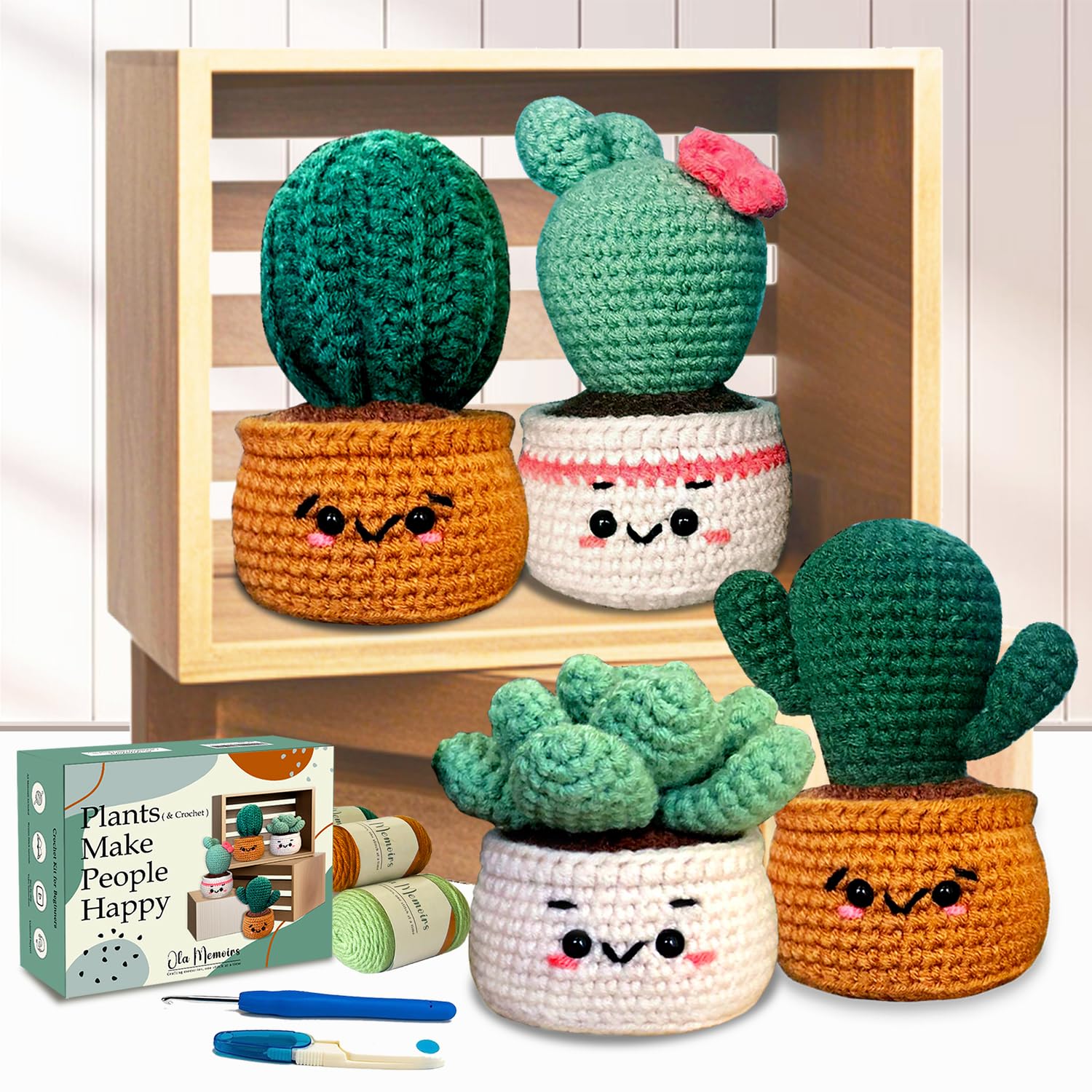 OLA MEMOIRS Crochet Kit for Beginners, Learn to Crochet Step-by-Step ...