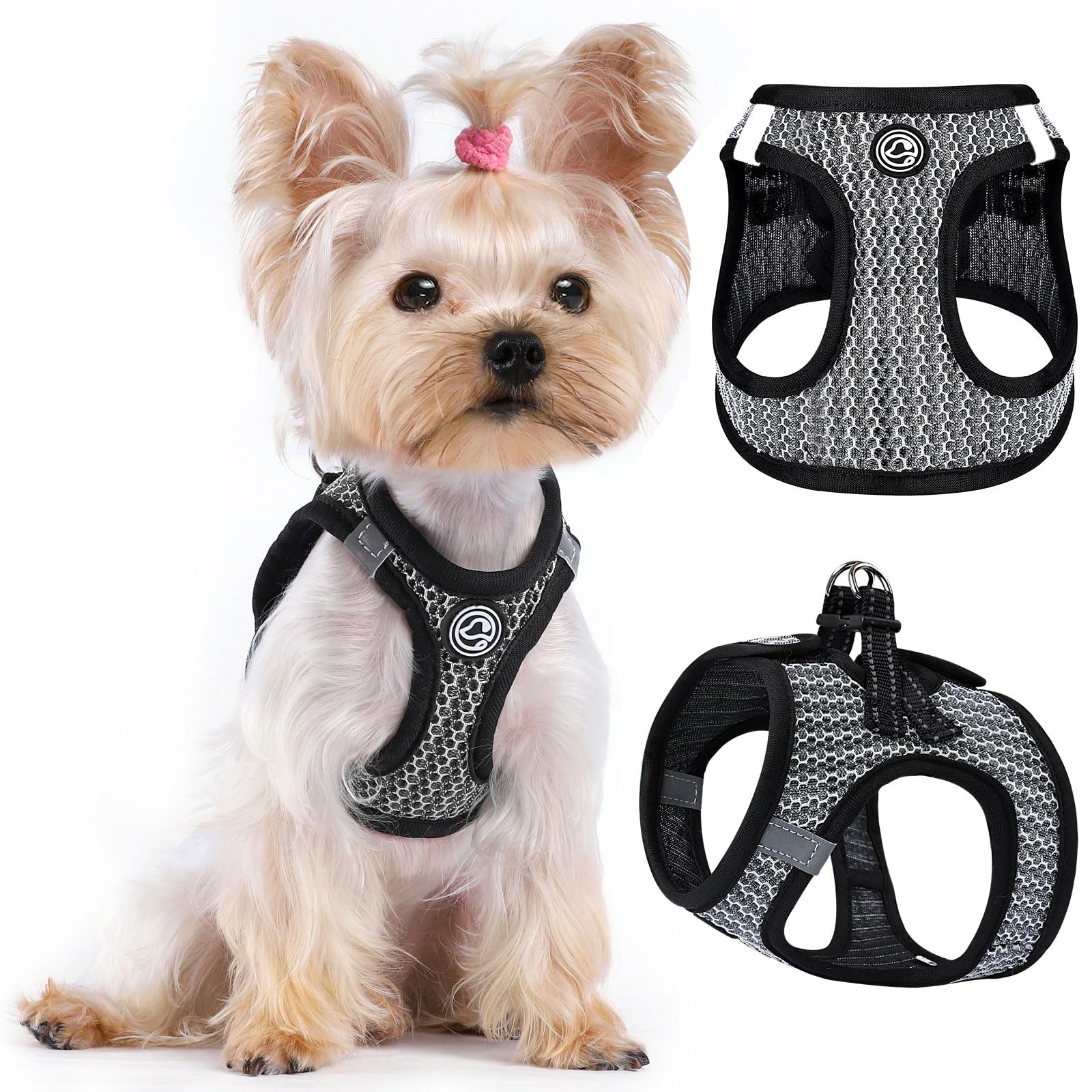 No Pull Small Dog Harness for Under 22 Lbs Dogs, Step in Air Mesh Puppy ...