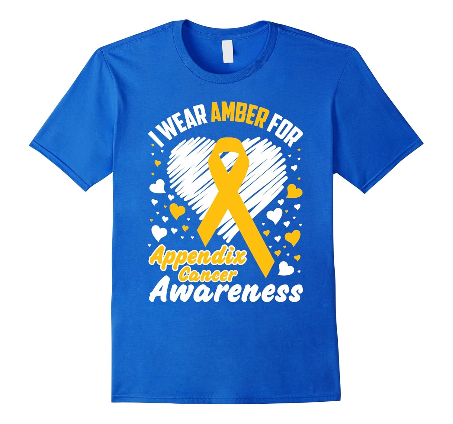 I Wear Amber For Appendix Cancer Awareness T-Shirt-CL – Colamaga