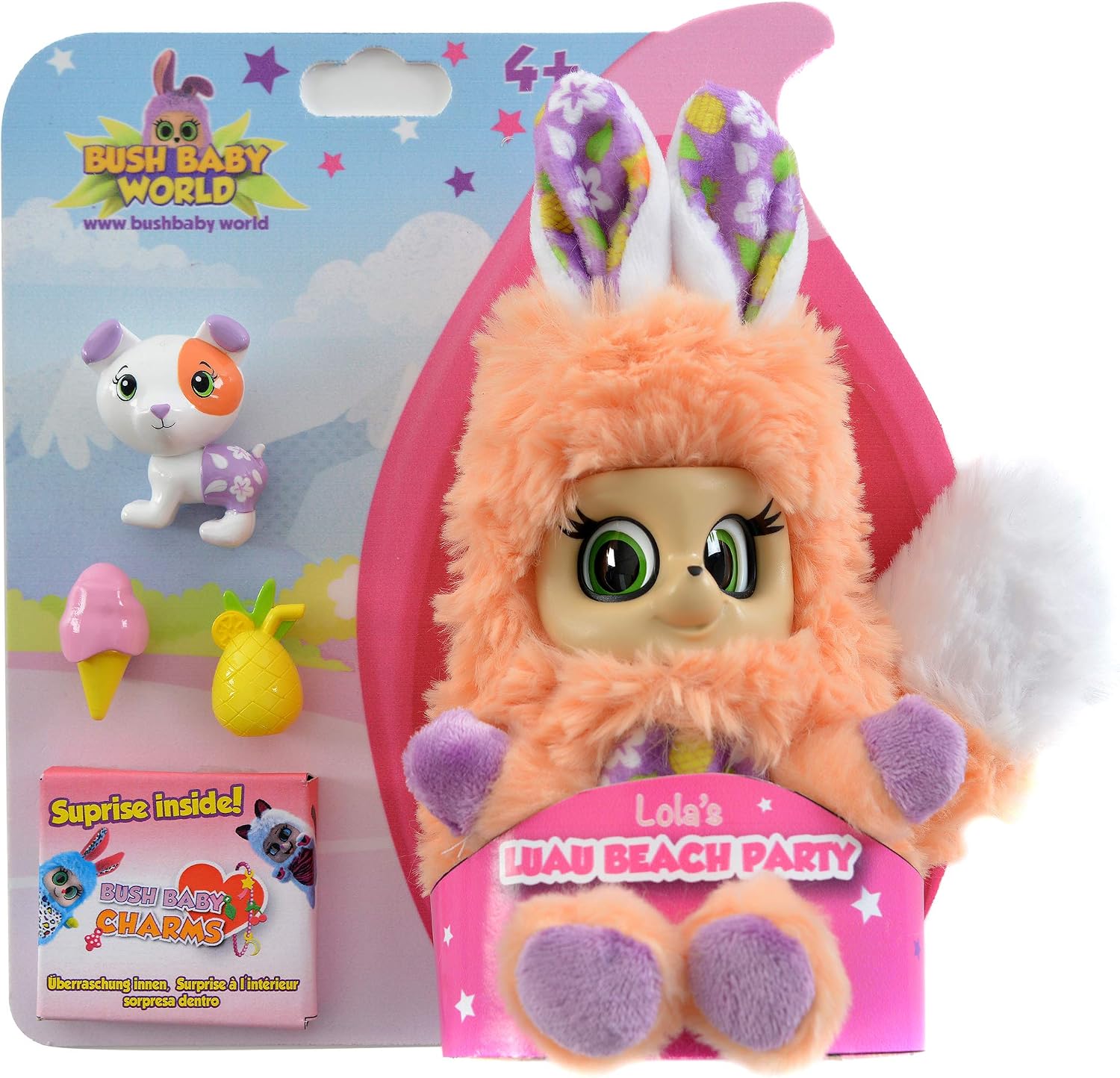 Bush Baby World Soft Toy with Pet – Beach Party – BigaMart