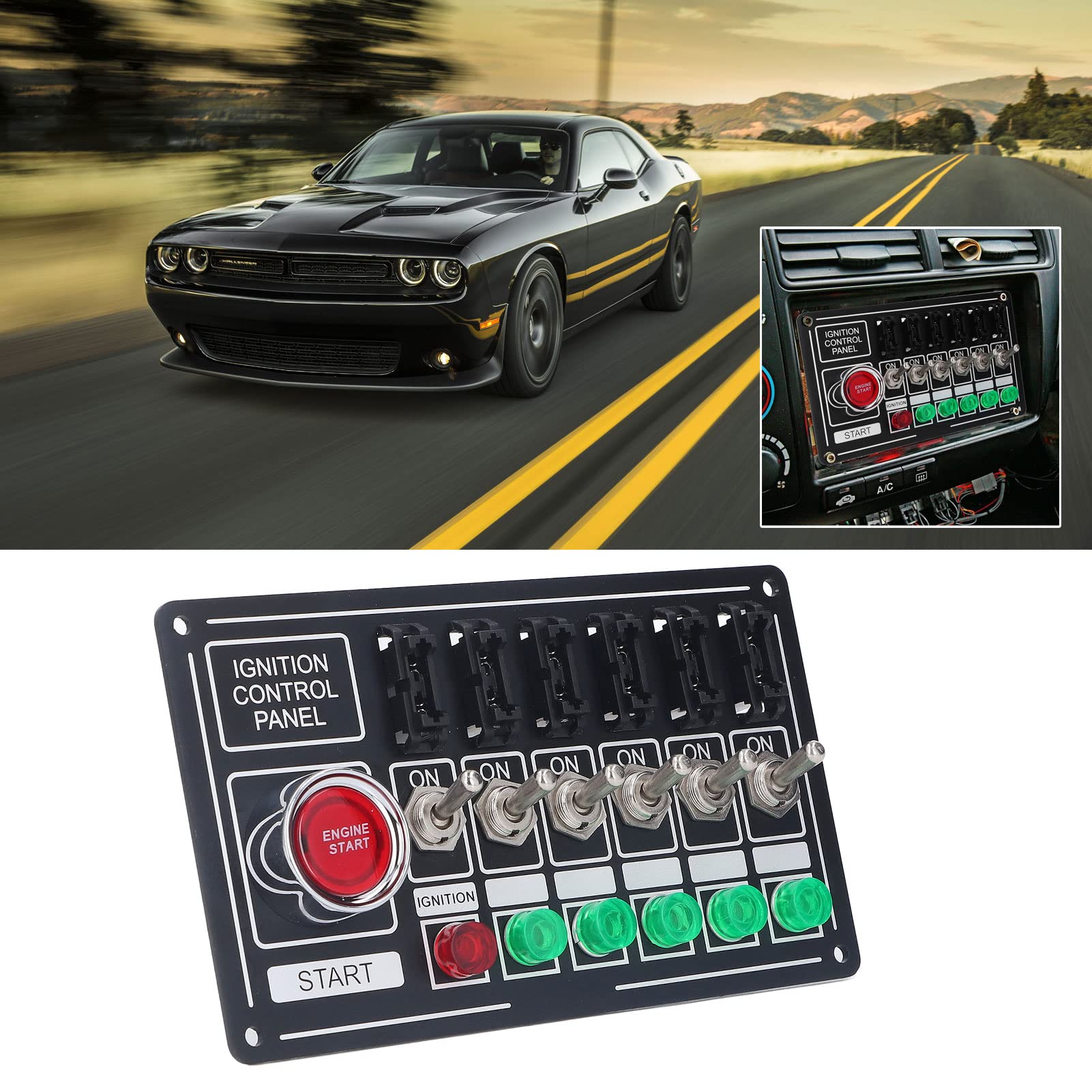 Mua 12V Ignition Switch Panel, 6 Speed Racing Car Ignition Starter ...