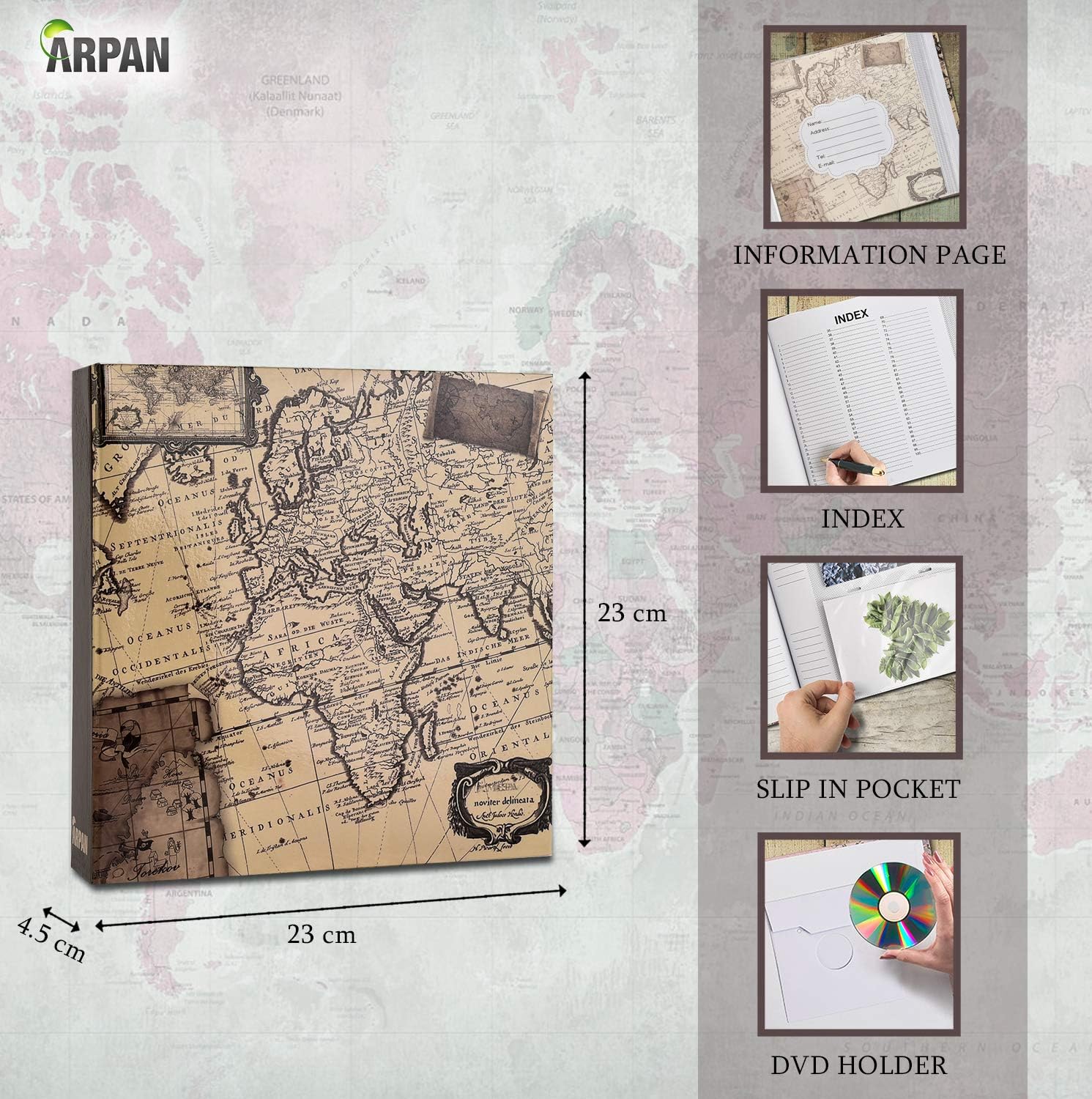 ARPAN Photo Album Slip In Case Memo Photograph For 200 x 4 x 6 Inch ...