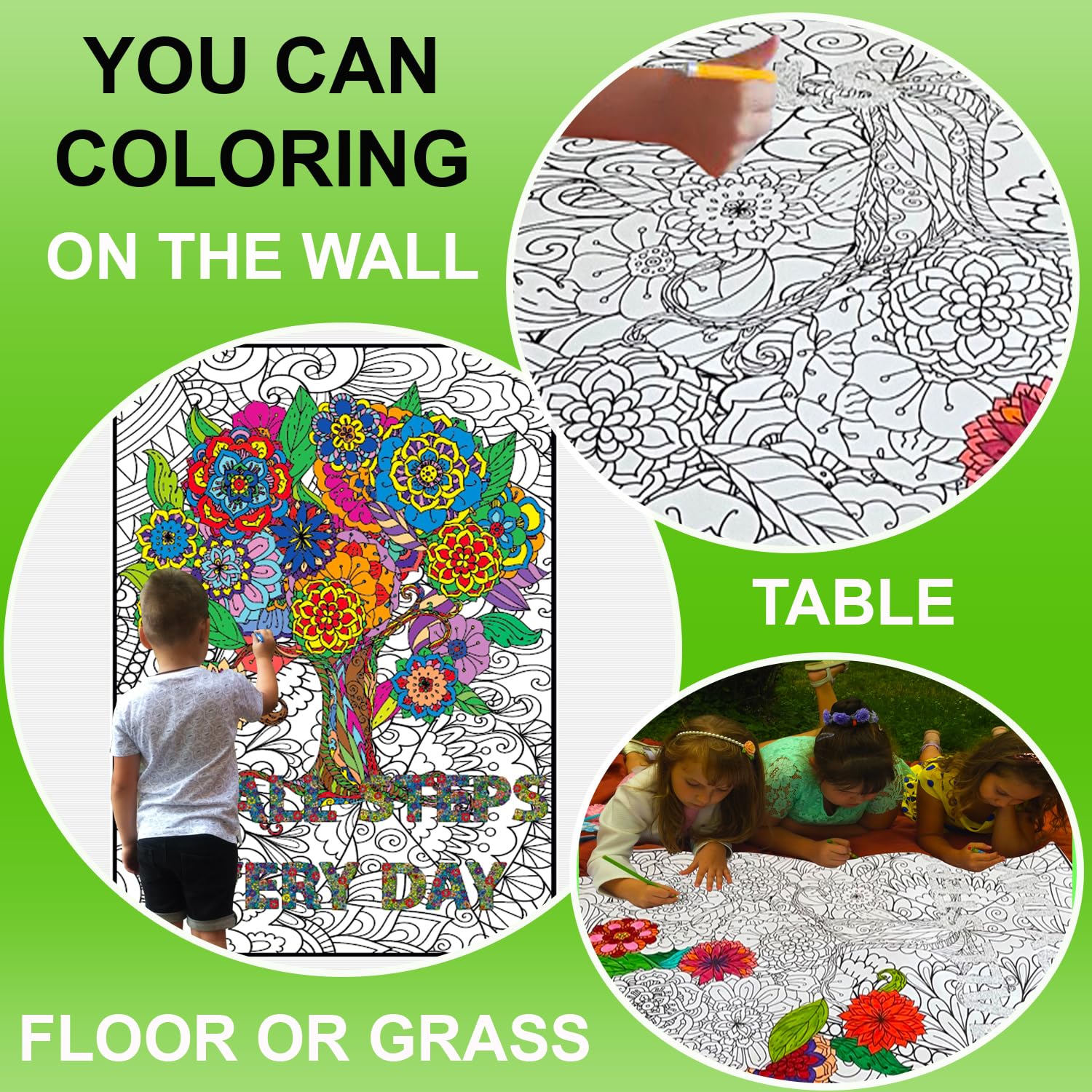 Mua Huge Coloring Poster for Adults and Kids - Tree of Life ...