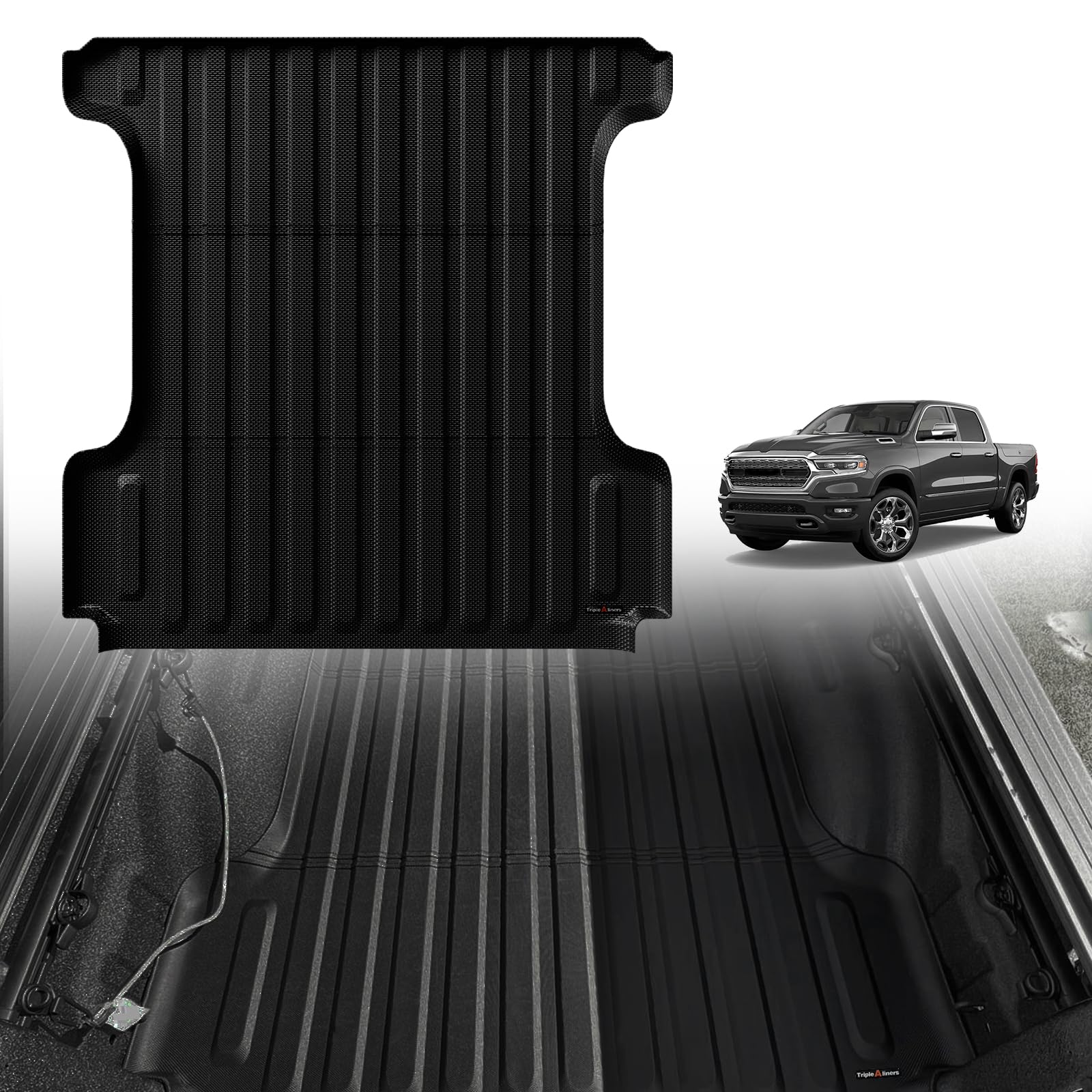TripleAliners Truck Bed Mat Compatible with 2009-2025 Dodge Ram 1500 ...