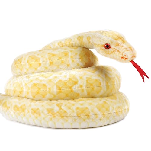 VIAHART Alba The Albino Burmese Python - 100 Inch Long Stuffed Animal ...