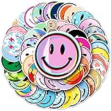 Amazon.com: 50Pcs Smile Face Stickers - Yellow Smiley Emoticon Sticker ...
