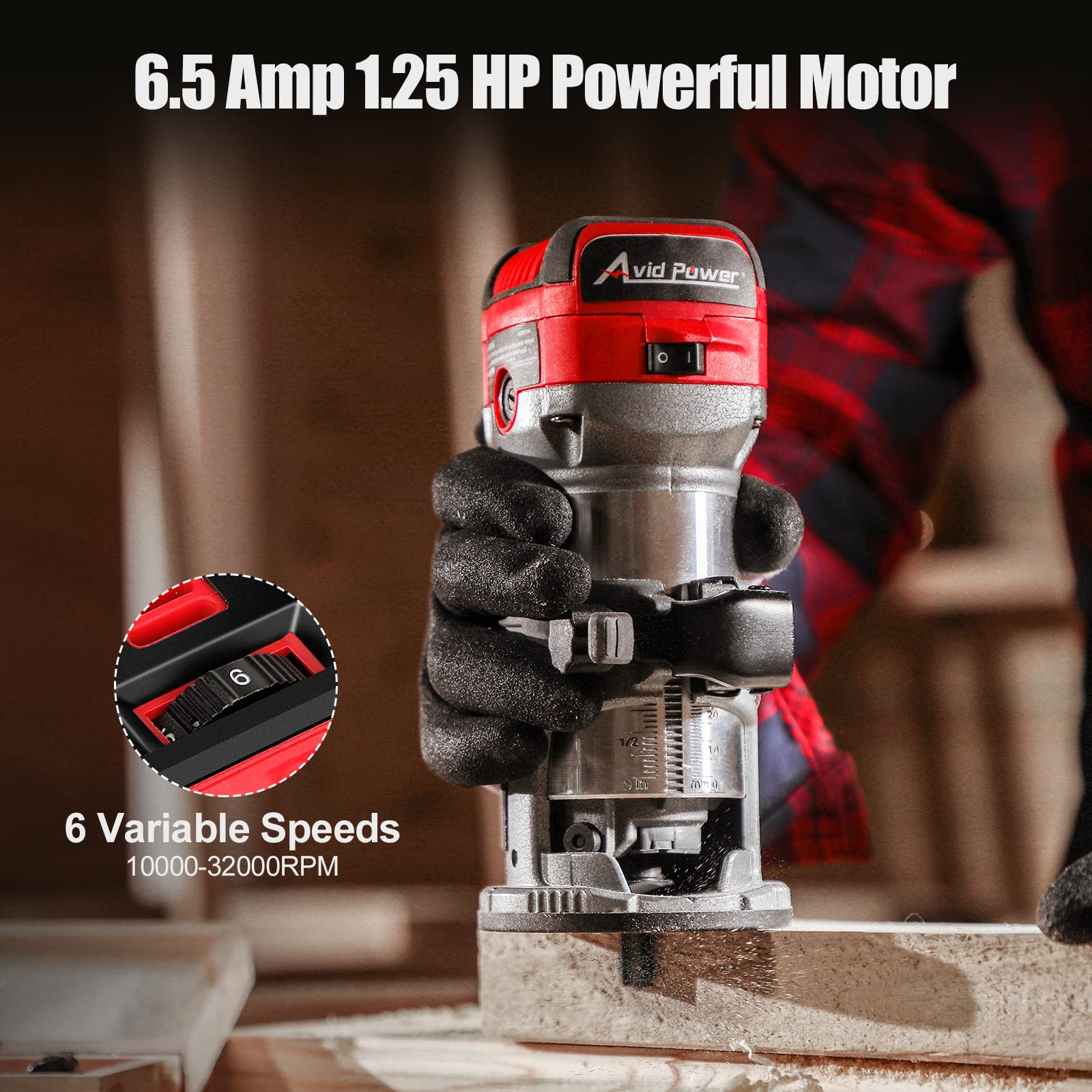 Mua AVID POWER 6.5 Amp 1.25 HP Compact Router Tools for Woodworking ...