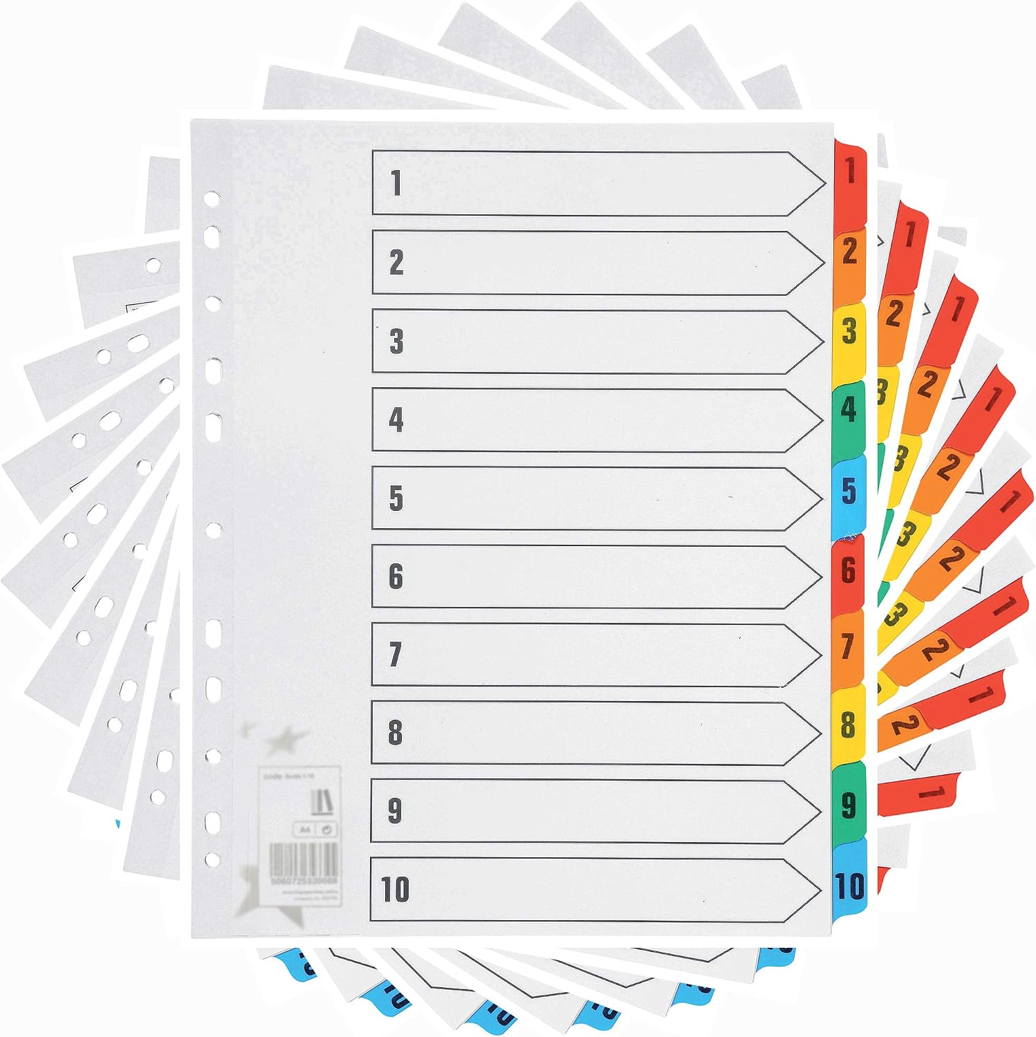 [10 Pack] A4+ File Dividers Extra Wide Numbered 1-10 | A4+ Extra Wide ...