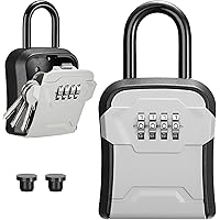 Amazon.com: UPXON Key Lock Box, Small 4 Digit Combination Lock Box for House Keys, Portable Key ...