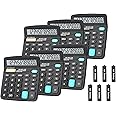 Amazon.com : Calculators, BESTWYA 12-Digit Dual Power Handheld Desktop Calculator with Large LCD ...