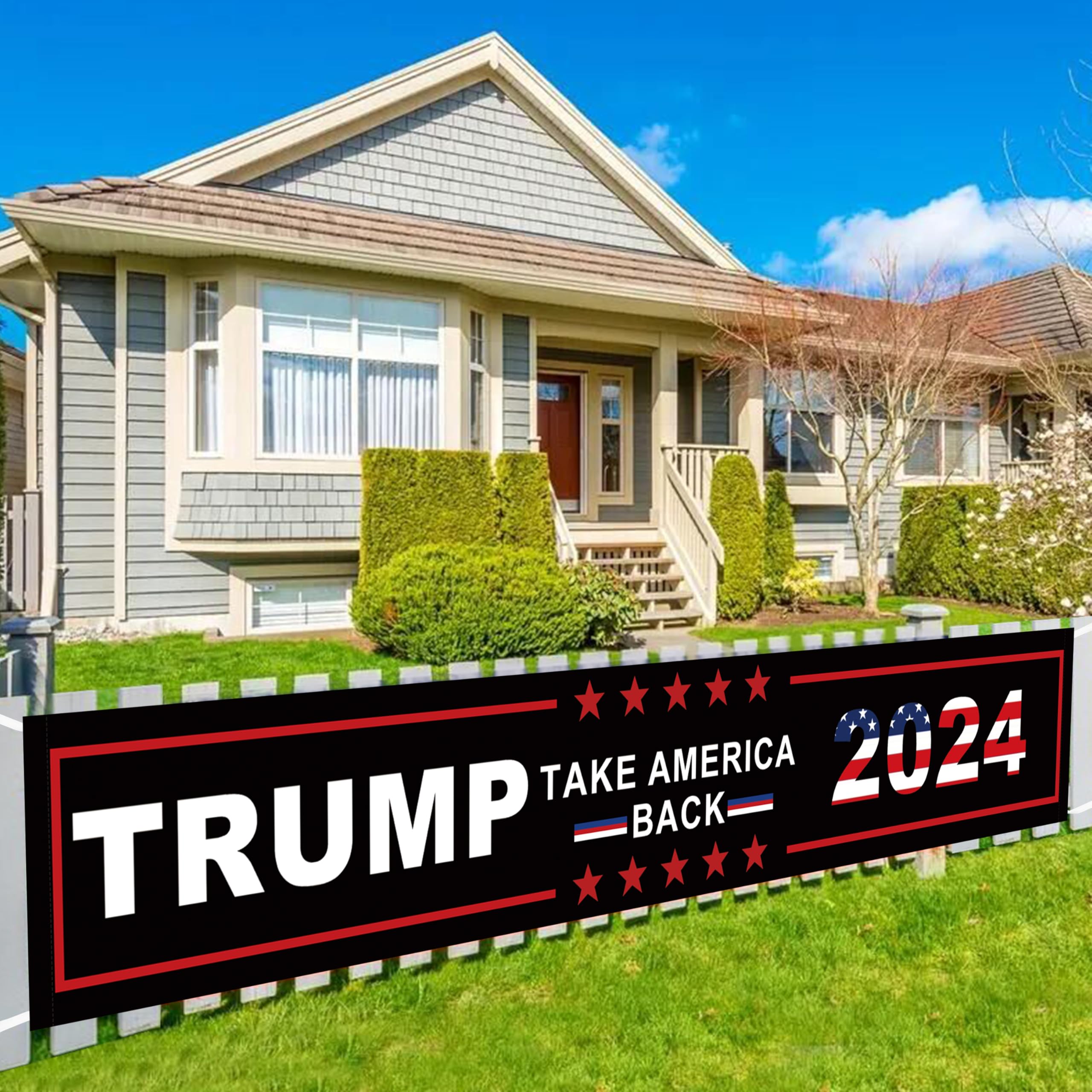 Trump Yard Signs - Large MAGA Banner Flag, 2024 Trump Sign for Yard ...