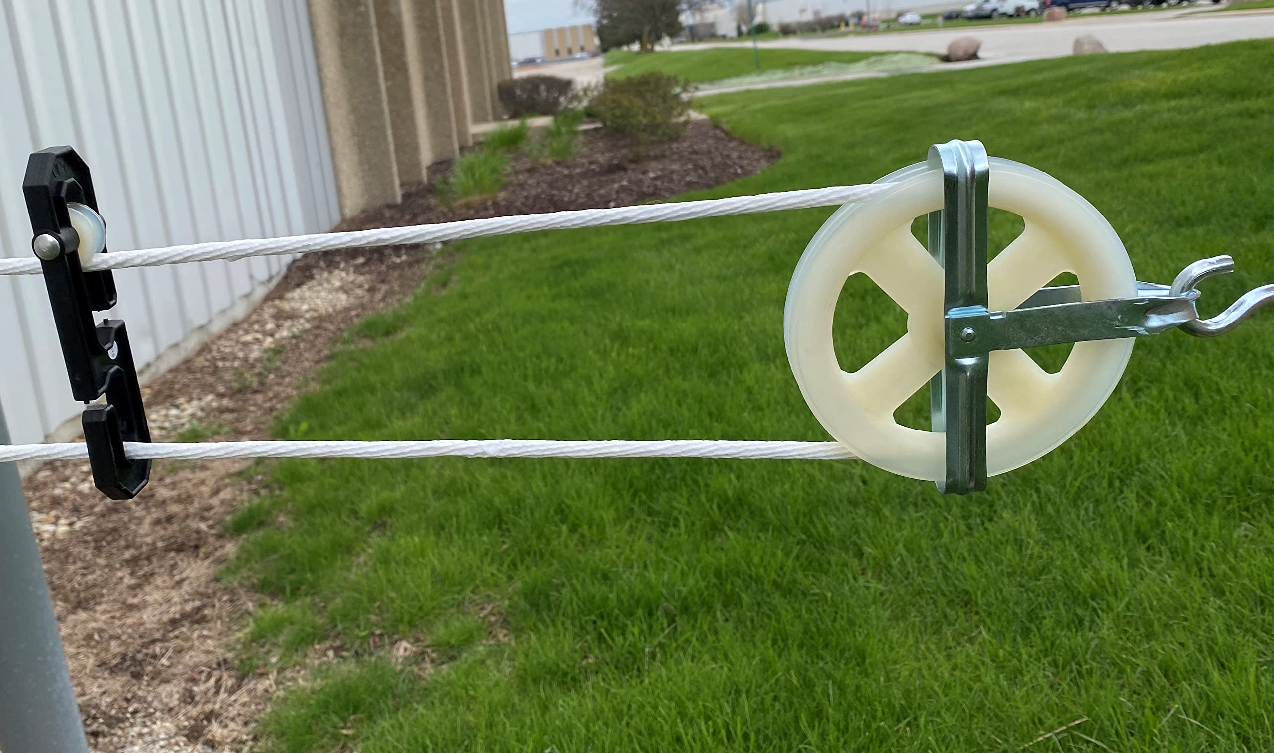 Mua Plastic Aluminum Clothesline Separator Spreader Pulley Kit, Outdoor ...