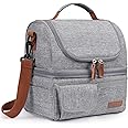 Amazon.com: LOKASS Lunch Bag Double Deck Insulated Lunch Box Large ...
