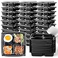 Amazon.com: Noamus 30 Pack (60-Pcs) Meal Prep Containers, 4 Compartment ...
