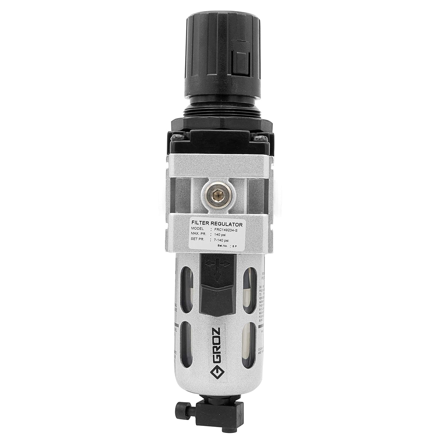 GROZ 3/8” NPT Intermediate Air Filter-Regulator Combination ...