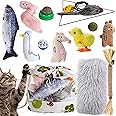Amazon.com : Nocciola 12-in-1 Catnip Playset: Natural Catnip Balls, Simulation Salmon, Plush ...