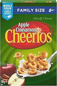 Cheerios Apple Cinnamon Naturally Flavoured Cereal Family Size, 778g ...