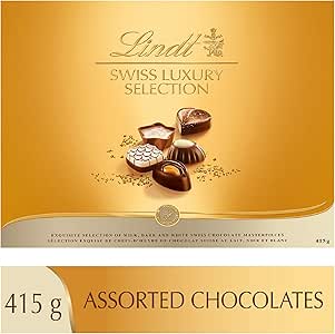Lindt Swiss Luxury Selection Gift Box, Fine Milk, Dark and White ...