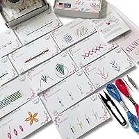 Amazon.com: Perforated Embroidery Stitch Cards Starter DIY Kit ...