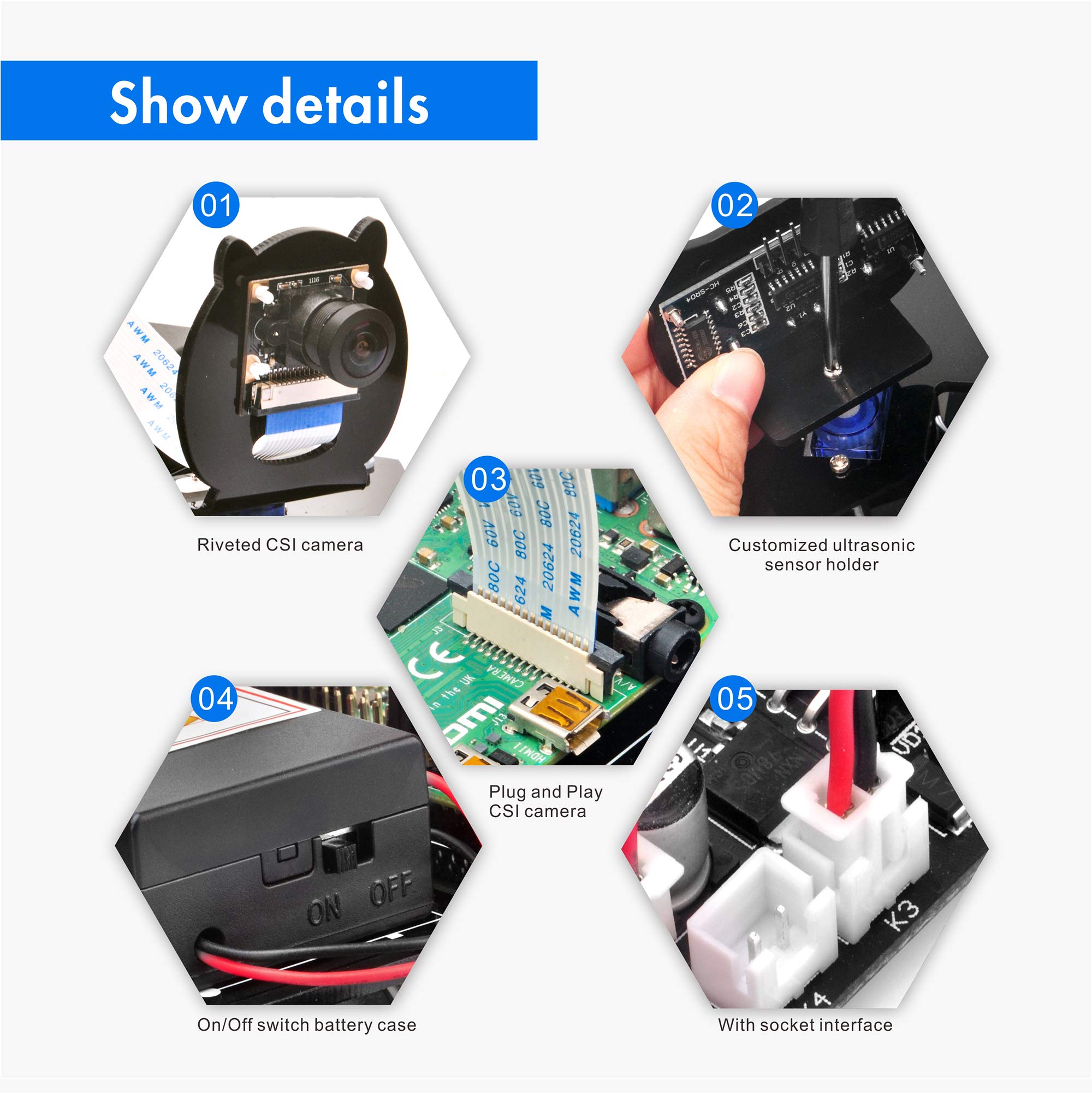 Mua OSOYOO Robot Car kit for Raspberry Pi 4 3B+ 3B Without Raspberry pi ...