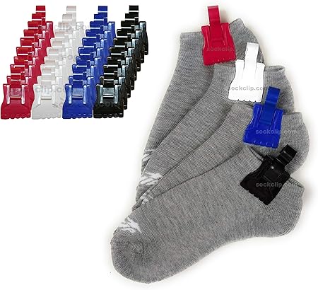 The Amazing Sock Clip, Original Assorted 32 Clips, (8 Each of 4 Colors ...