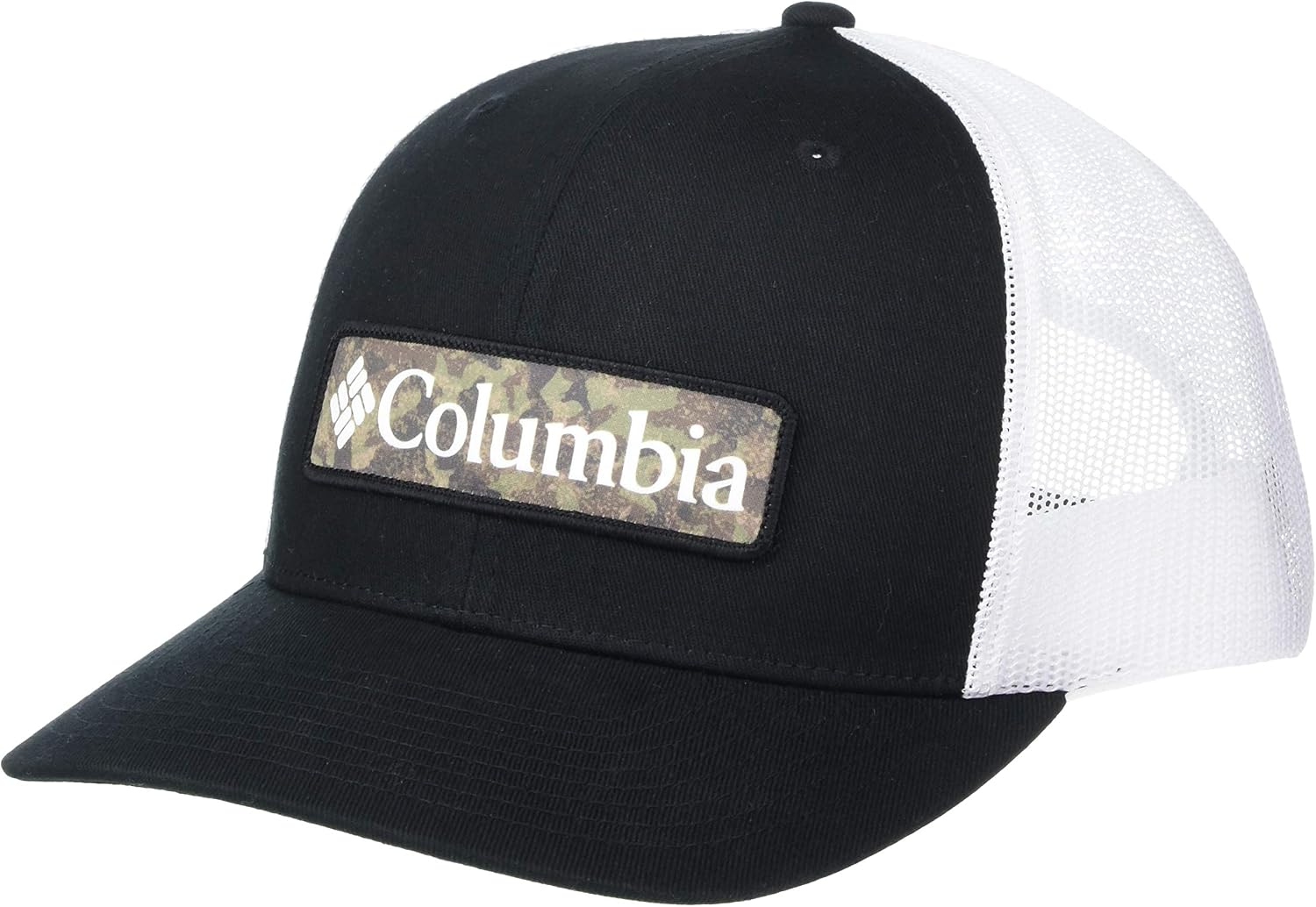 Columbia Unisex's Mesh Snap Back Hat Baseball Cap, Black/Camo Patch ...