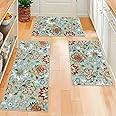 Amazon.com: Homcomoda Boho Floral Kitchen Rugs Sets 3 Piece with Runner ...