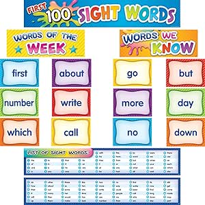 Amazon.com : Teacher Created Resources First 100 Sight Words Pocket ...