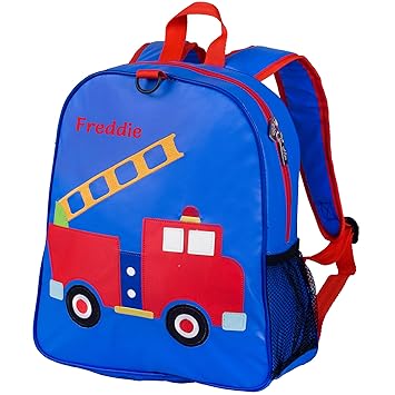 Toddler Backpack Fire Engine - Personalised| Firetrucks: Amazon.co.uk ...