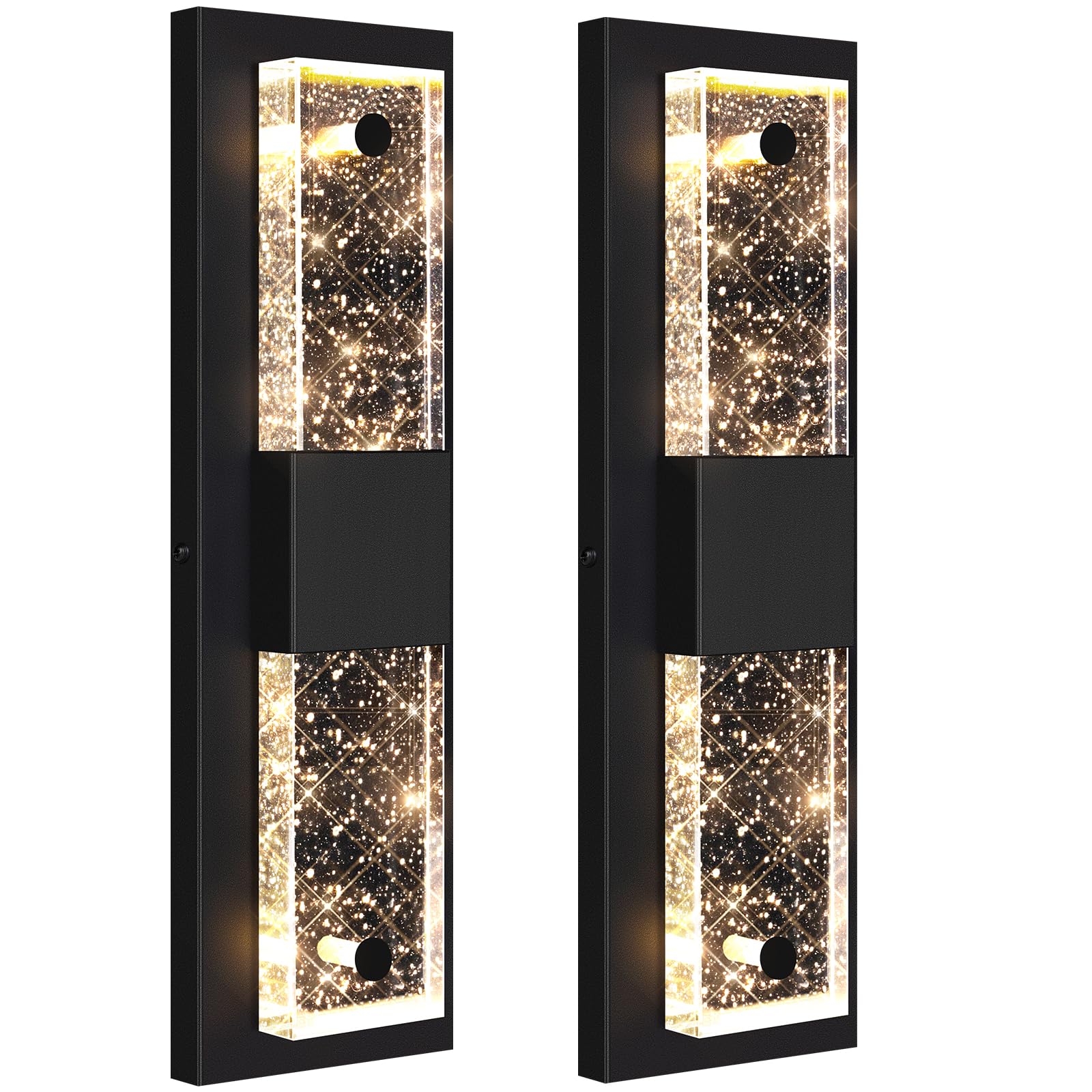 Large Size Outdoor Wall Light Fixtures with Crystal Bubble Glass ...