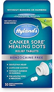 Amazon.com: Canker Sore Relief Treatment by Hyland's, Quick Dissolving ...