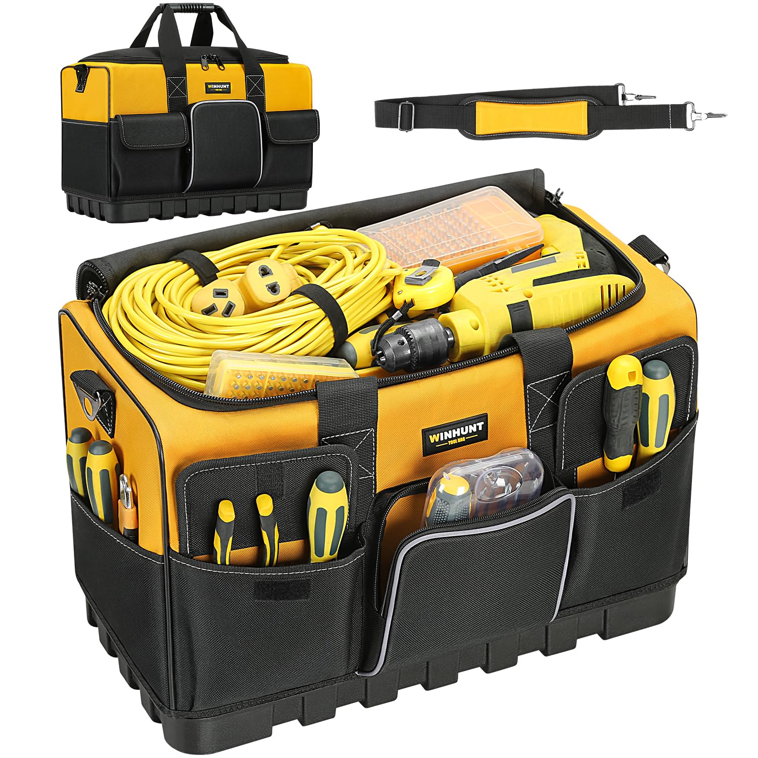 WINHUNT Tool Bag, 20-inch Tool Organisers, 600 Denier Large Tool Bag ...