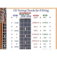 Amazon.com: C6 TUNING 8 STRING LAP STEEL DOBRO GUITAR CHORDS CHART ...