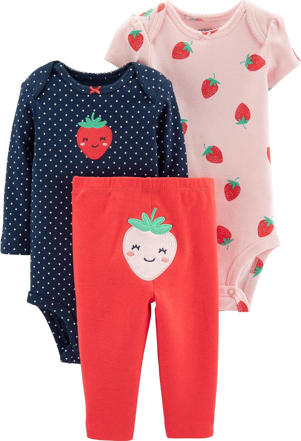 Amazon.com: Carter's Baby Girls' 3-Piece Little Character Set (Pink ...